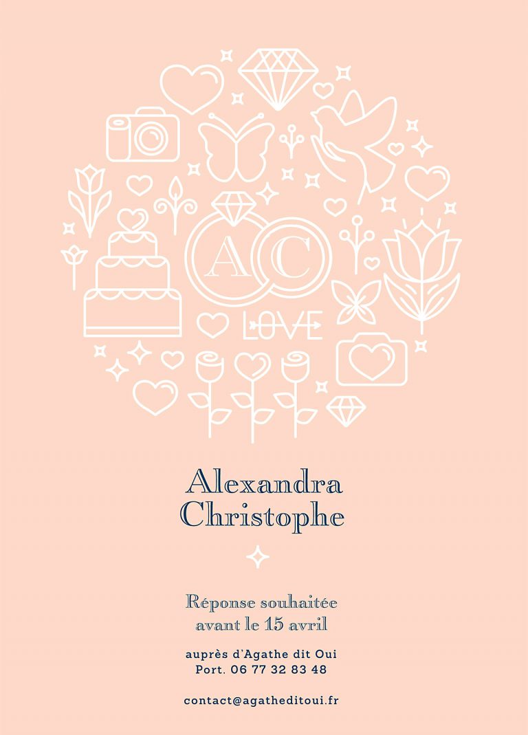 Alexandra & Christophe | Virginie R. - Rasschaert / Cerise graphique