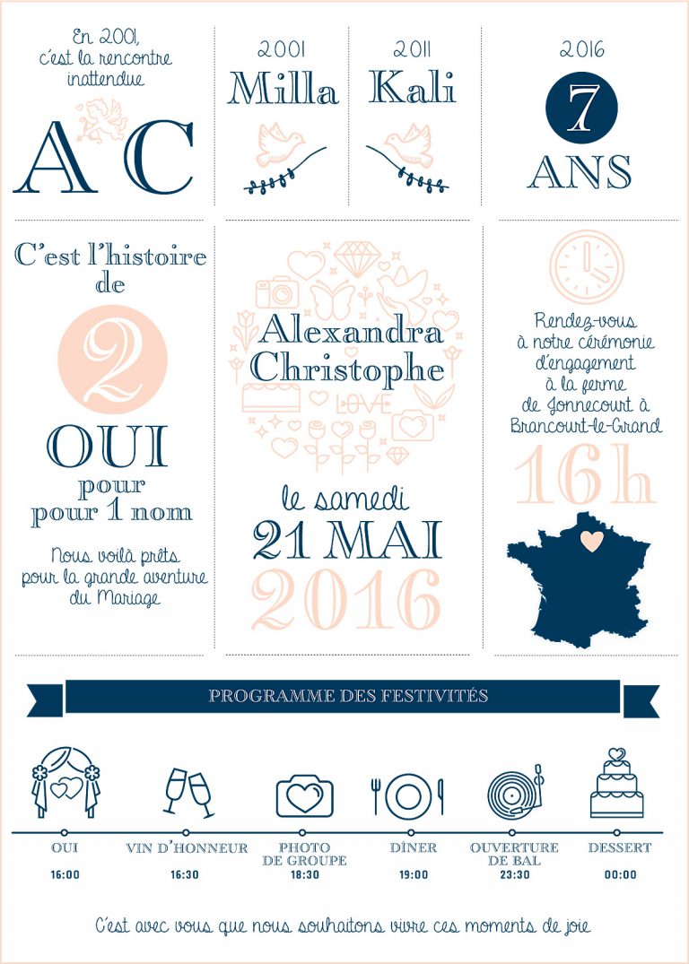 Alexandra & Christophe | Virginie R. - Rasschaert / Cerise graphique